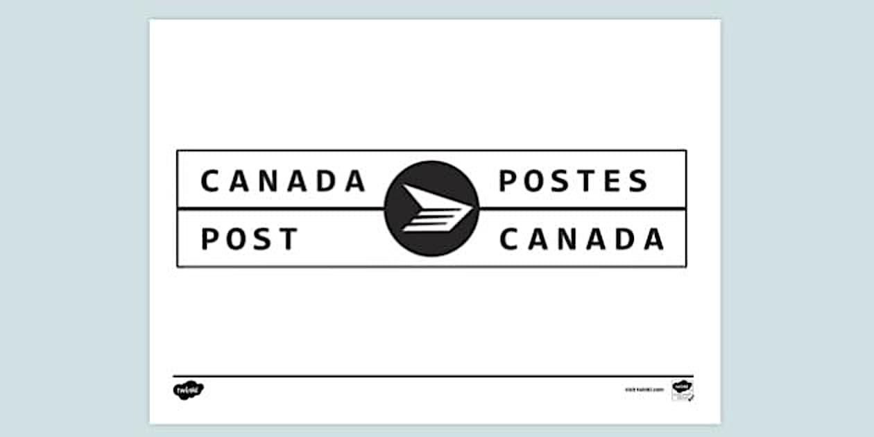 Canadian Post Office Logo Colouring | Colouring Sheet