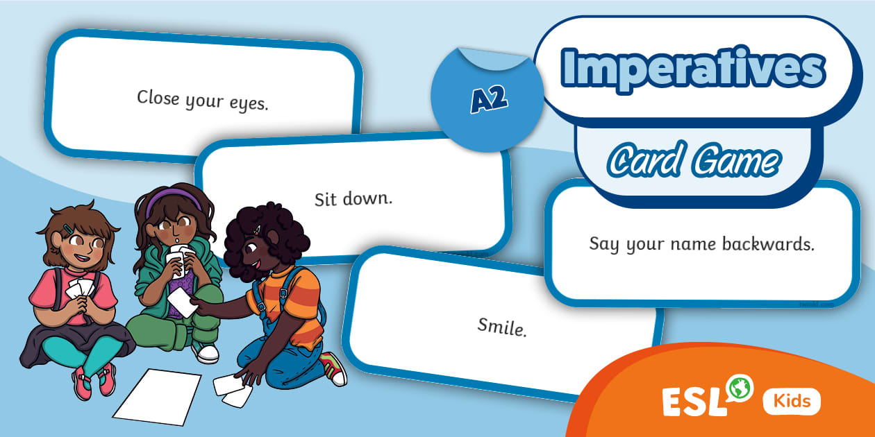 ESL Imperatives Card Game [Kids, A2]