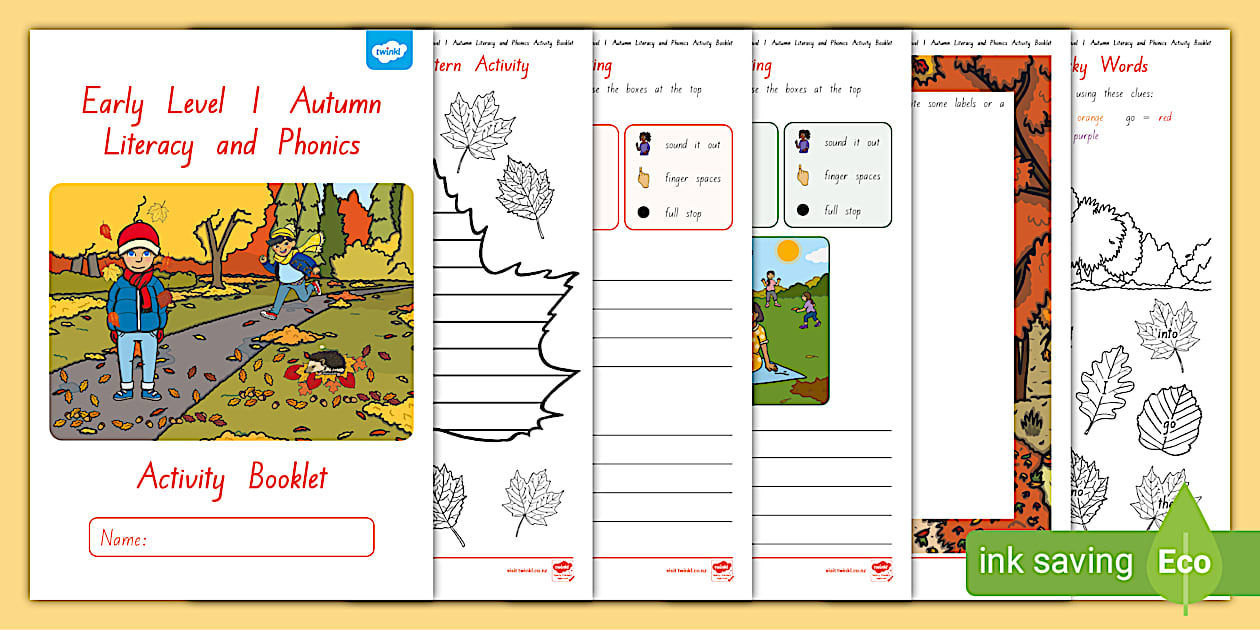 Level 1 Autumn Literacy and Phonics Activity Booklet