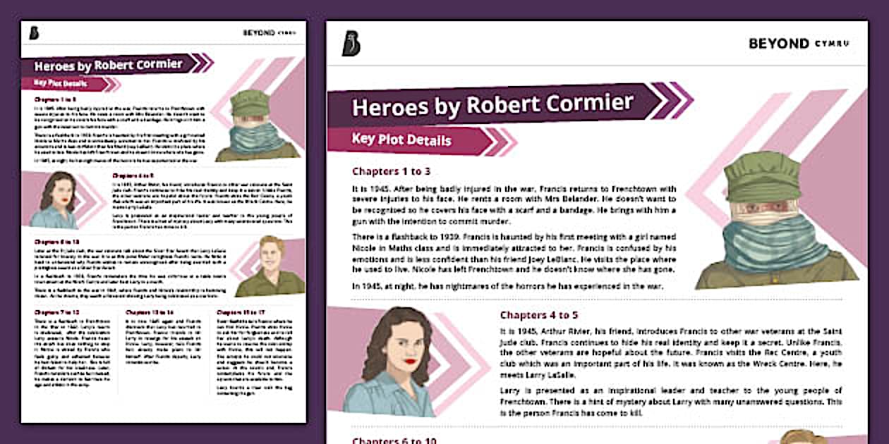 Heroes by Robert Cormier Key Plot Details (teacher made)