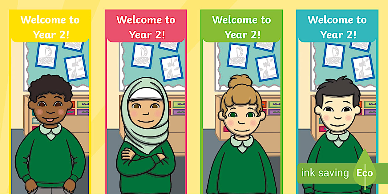 Welcome to Year 2 Bookmarks (teacher made) - Twinkl