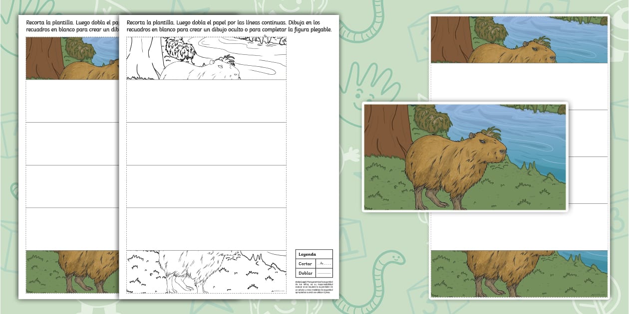 Actividad: plantilla de capibara para imprimir - Twinkl