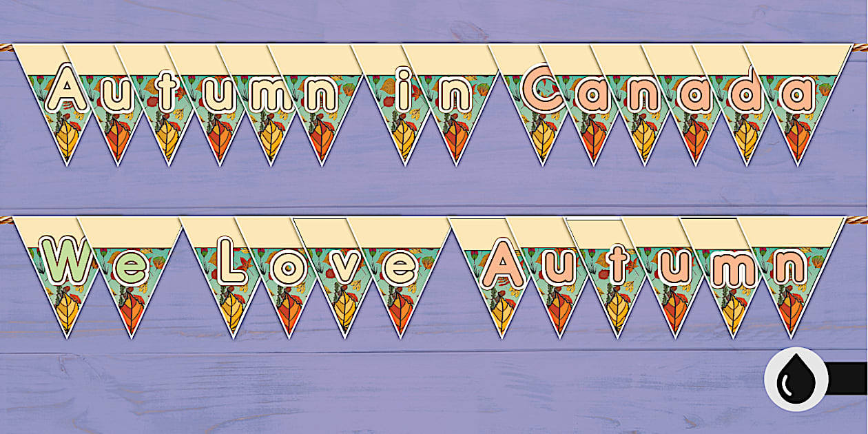 Autumn Leaf Bunting (Teacher-Made) - Twinkl