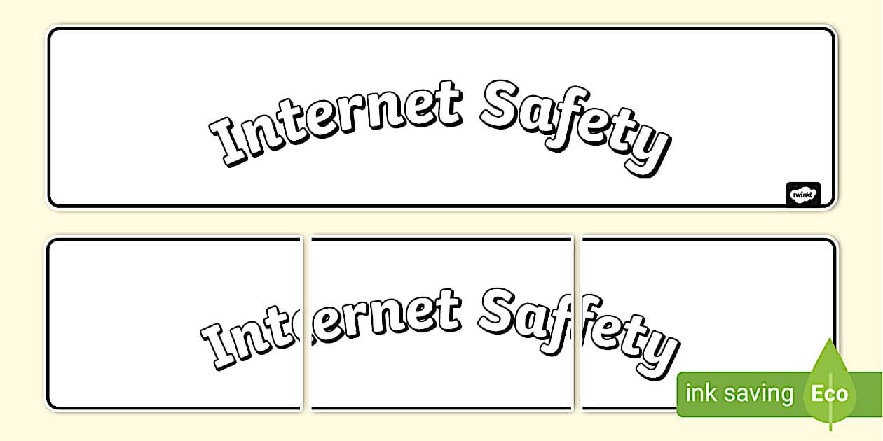 Internet Safety Collaborative Drawing Display Banner