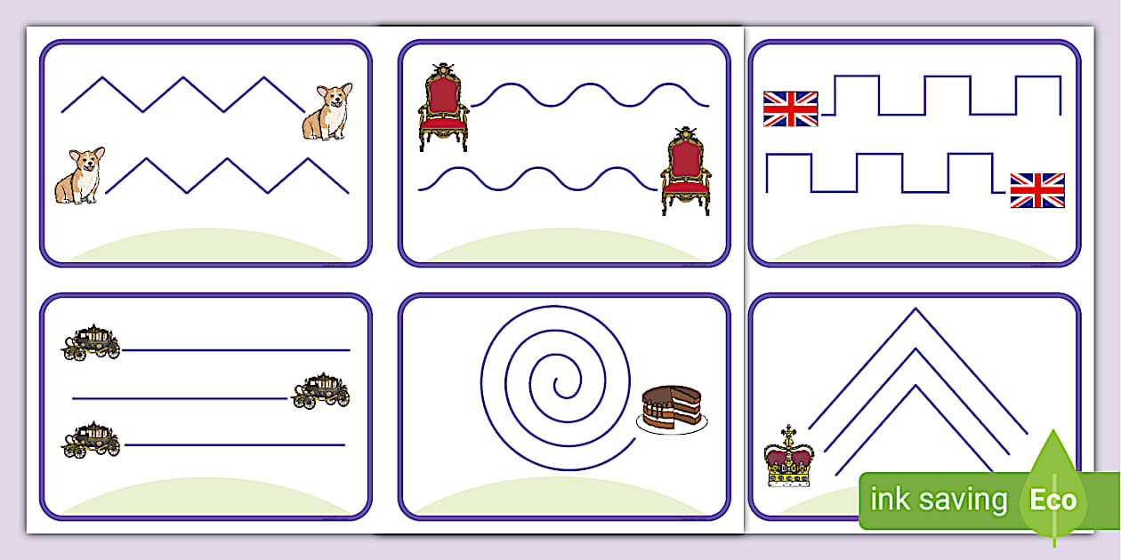 Platinum Jubilee Mark-Making Pattern Cards - EYFS - Twinkl