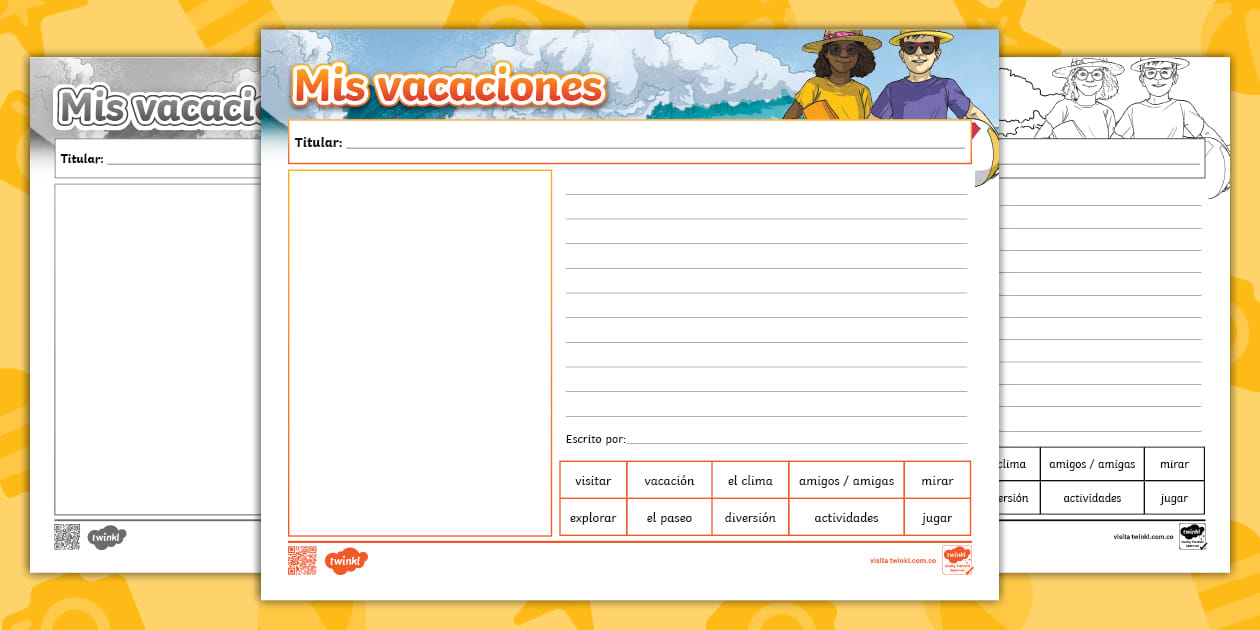 Guía de trabajo: Escritura de noticia - Mis vacaciones