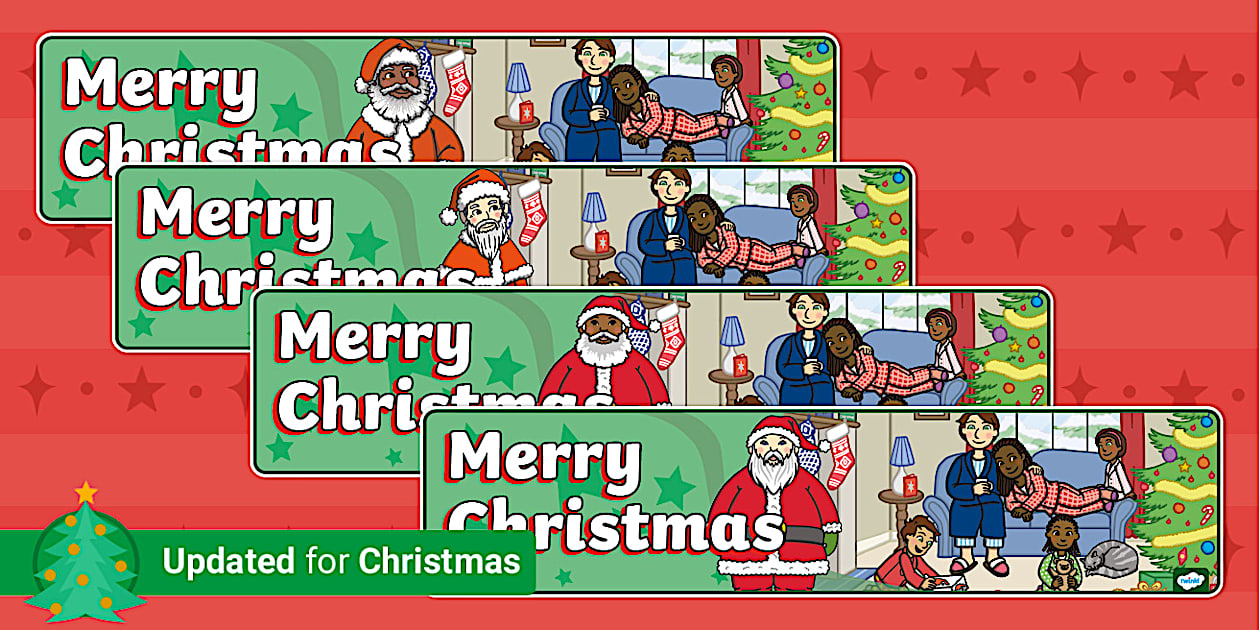 Merry Christmas Display Banner (teacher made) - Twinkl
