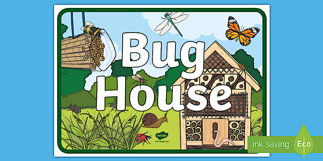 Bug House Display Poster (teacher made) - Twinkl