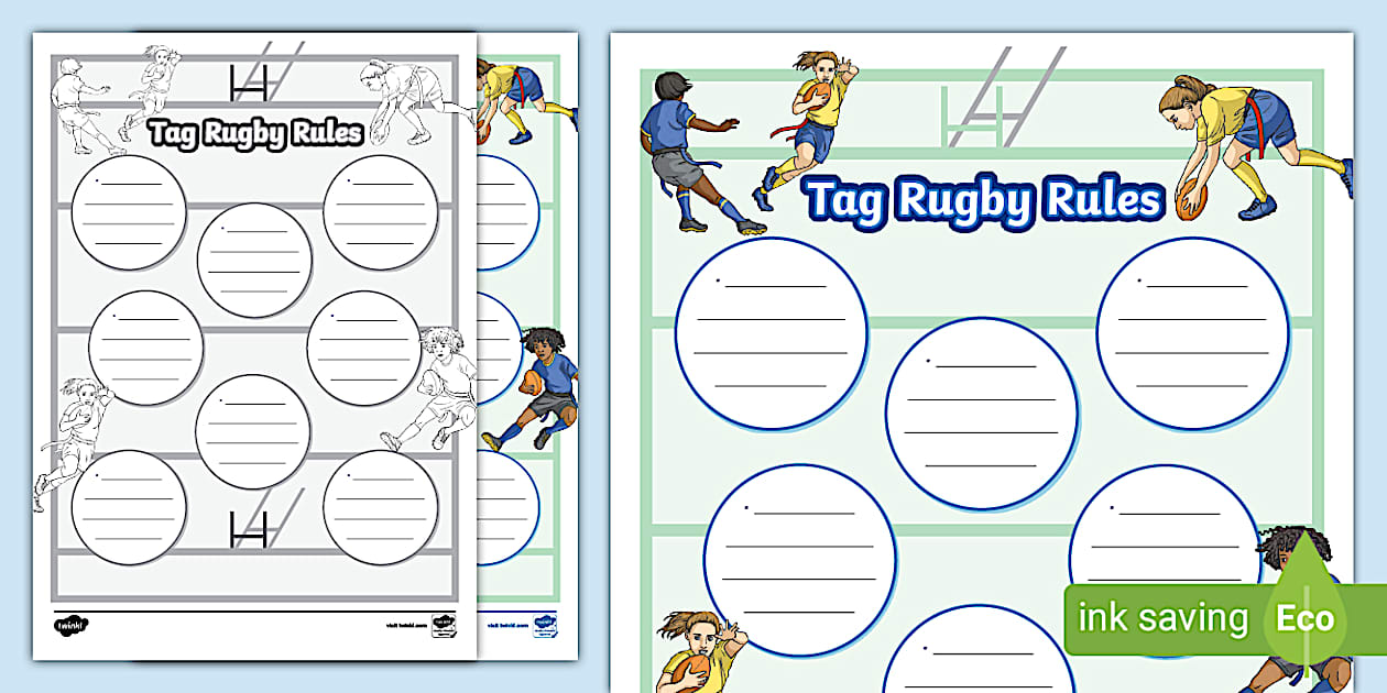 Tag Rugby Rules Writing Template (teacher made) - Twinkl
