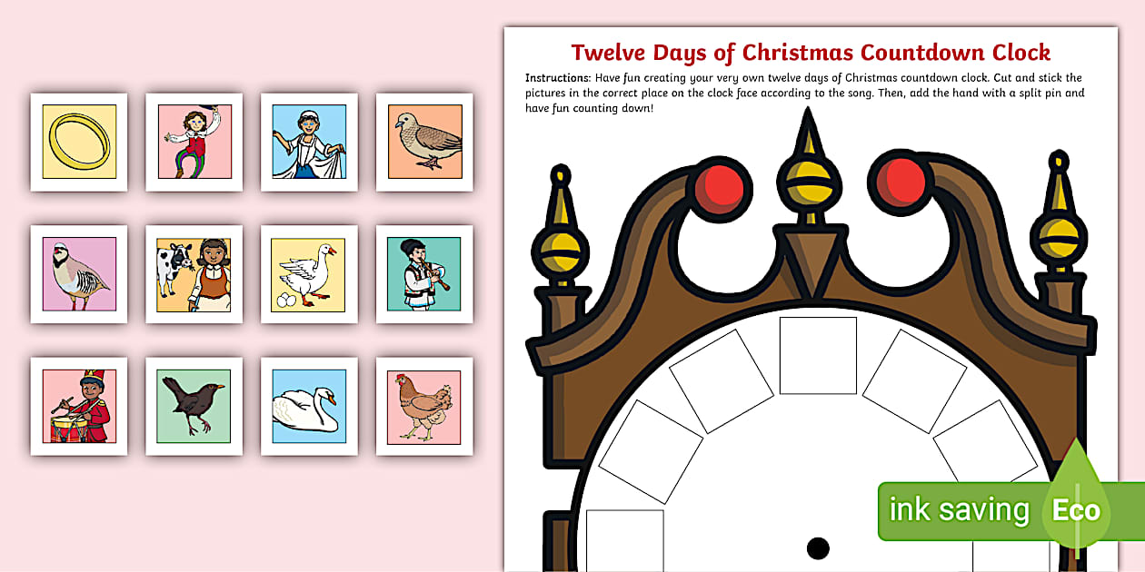 Make a Twelve Days of Christmas Countdown Clock - Twinkl