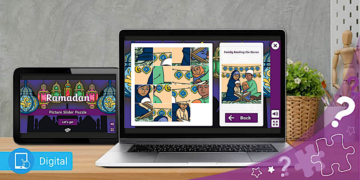 Ramadan Picture Slider Interactive Puzzle Game - Twinkl