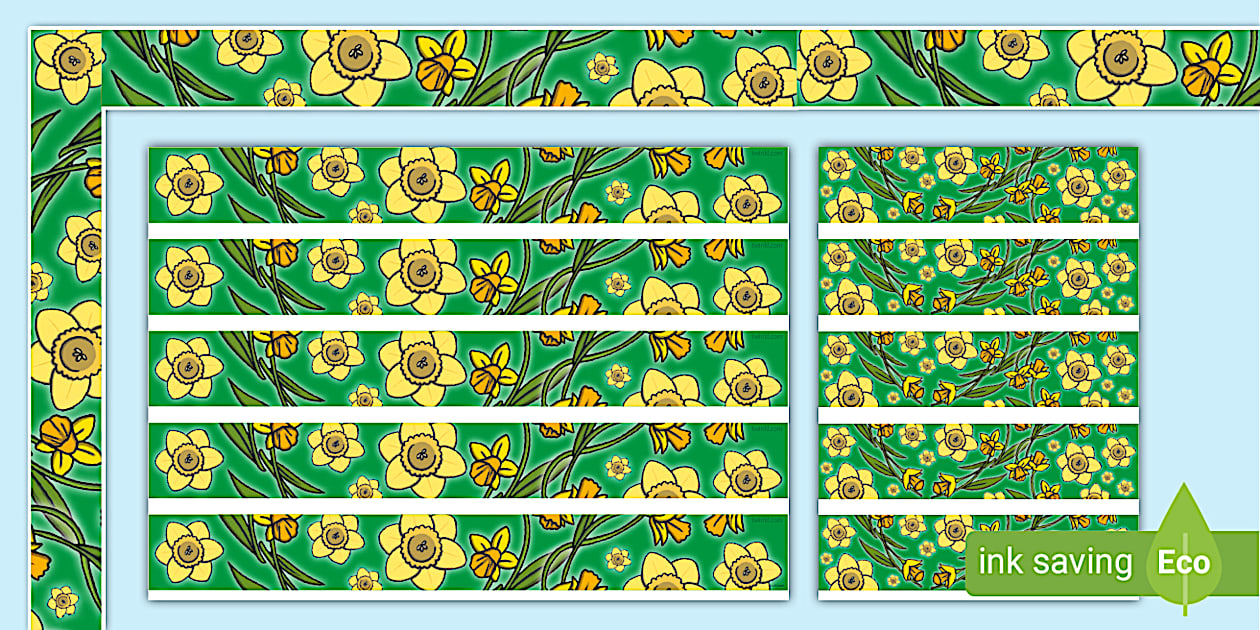 Spring Daffodil Display Borders (teacher made) - Twinkl
