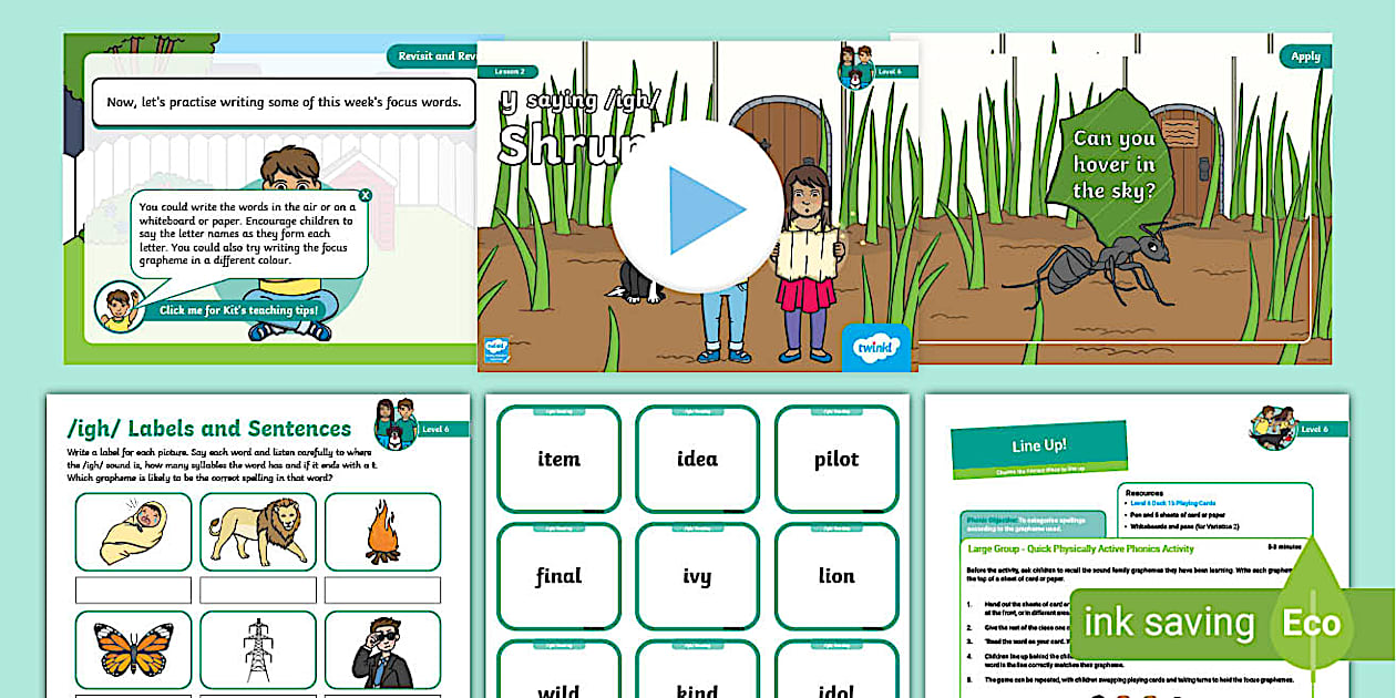 Level 6 Week 1 Lesson 2 - 'y saying igh' Lesson Pack