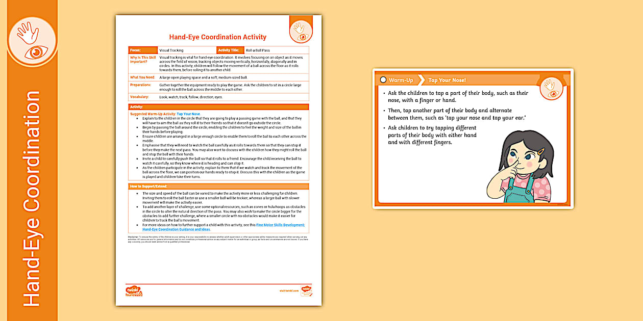Fine Motor Hand-Eye Coordination Activity Roll-a-Ball Pass