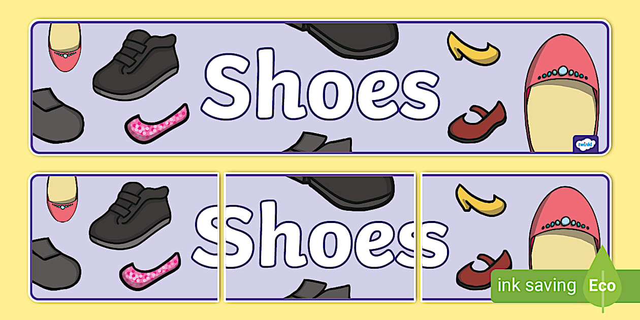 Shoes Display Banner (teacher made) - Twinkl