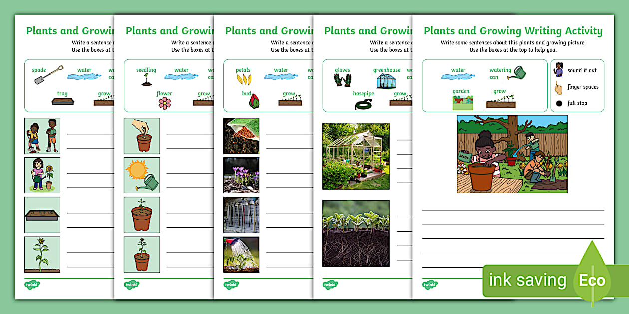 Plants and Growing Early Writing Activities (teacher made)