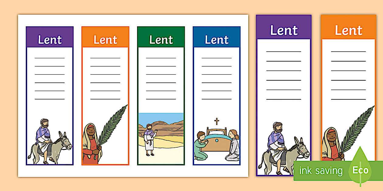 TAS Lent Editable Bookmarks (professor feito) - Twinkl