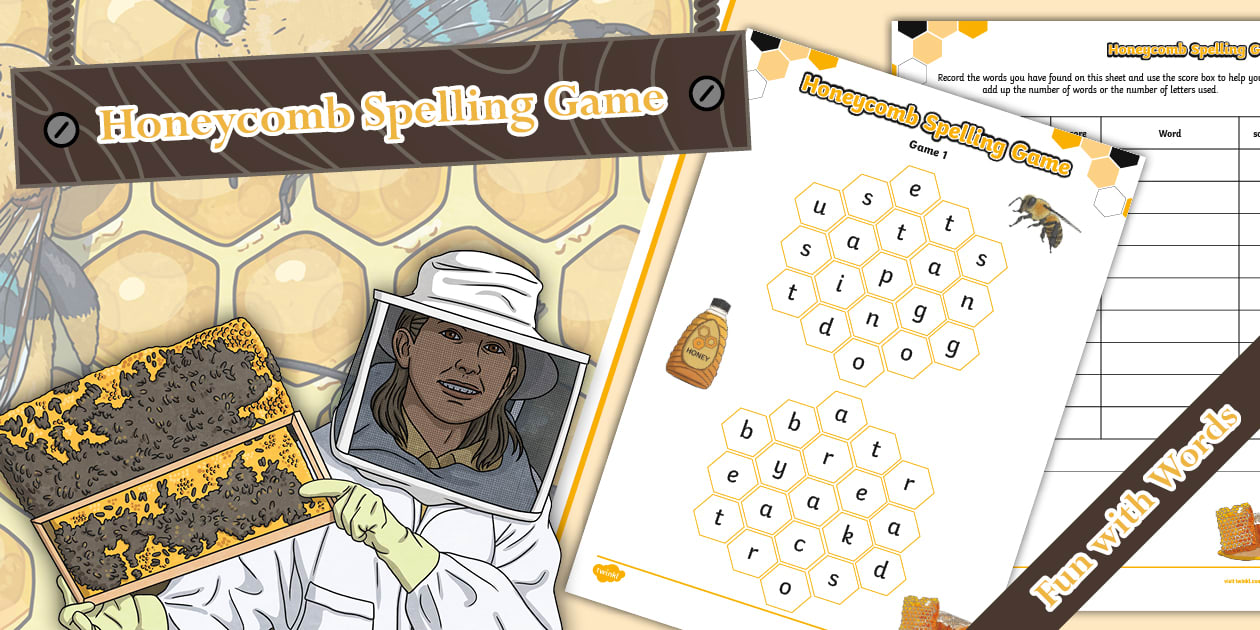 Honeycomb Spelling Game - Twinkl - KS2