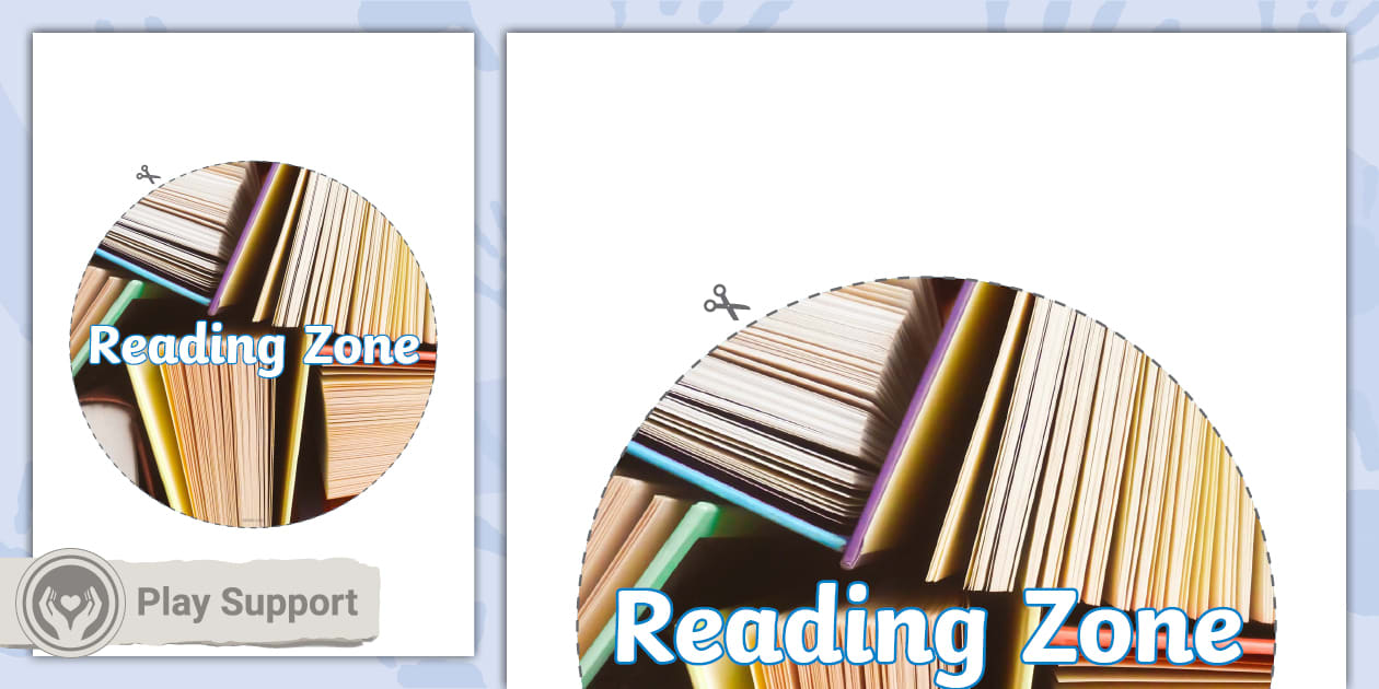 Reading Zone Play for All Ages Cut-Out Photo Display Poster