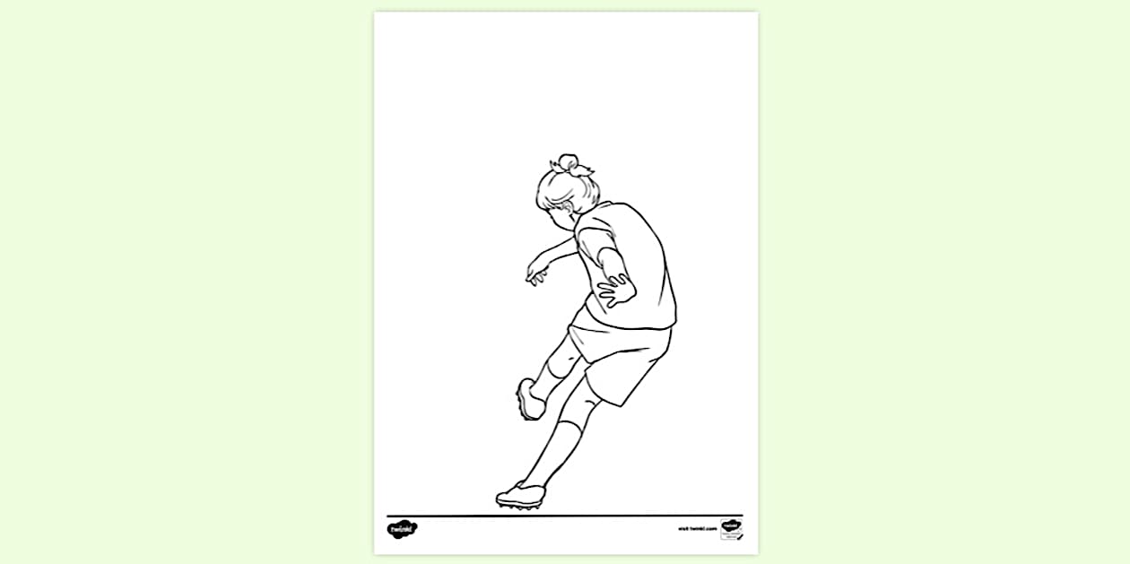 Child Scoring A Goal Colouring | Colouring Sheets - Twinkl