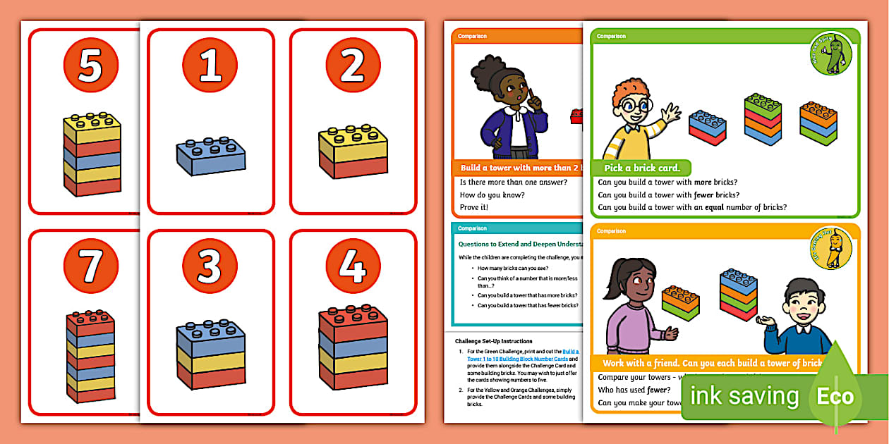 👉 Comparison Using More, Fewer&Equal Challenges Build&Compare