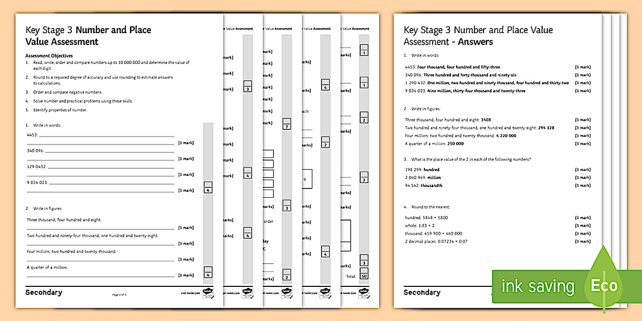 Number and Place Value Assessment | KS3 Maths | Beyond