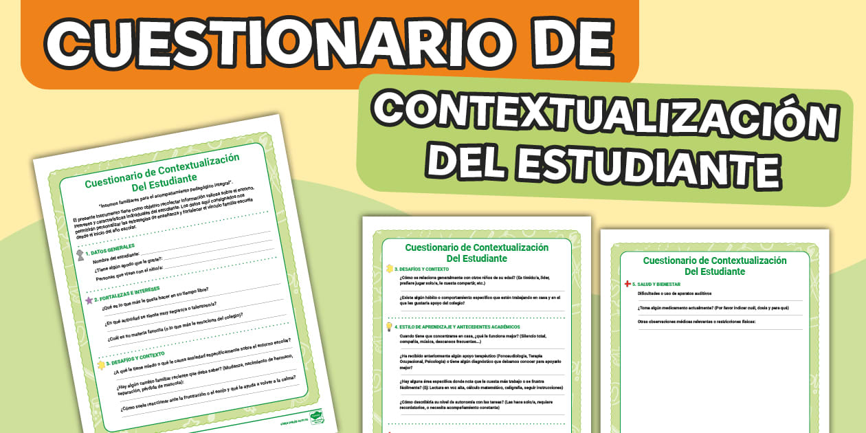 Cuestionario para Padres - Regreso a Clases - Twinkl Colombia