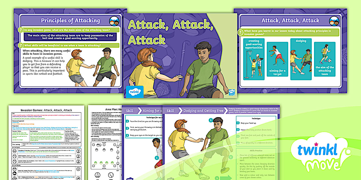 Attacking and defending Invasion Games - Year 3 PE Lesson