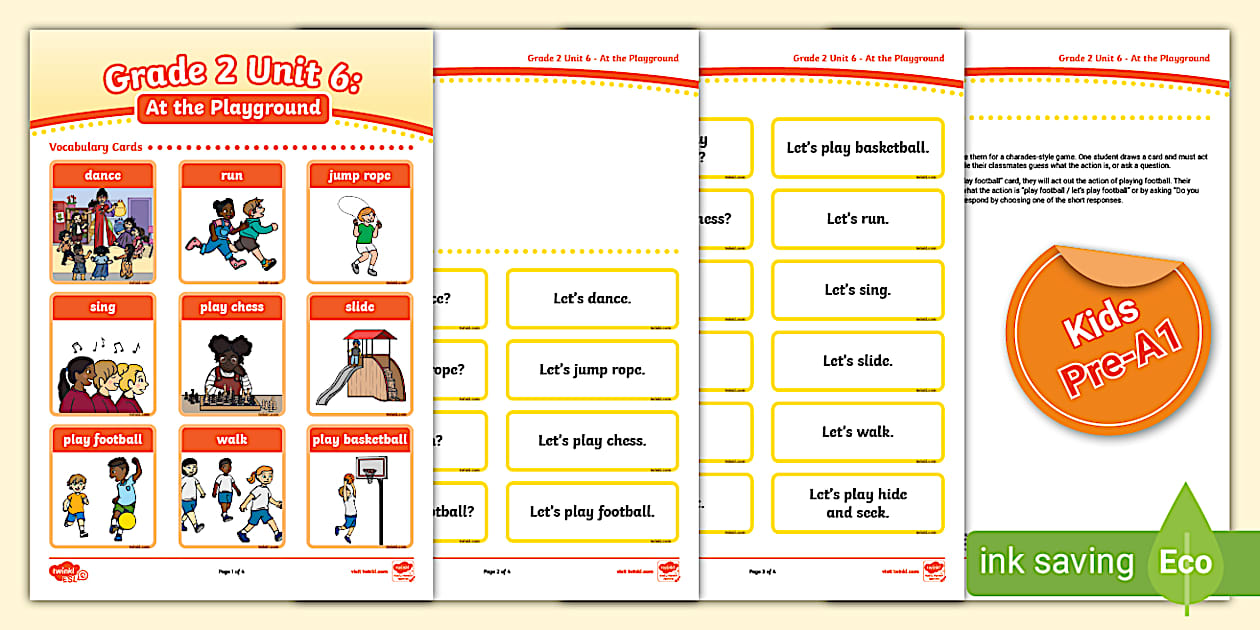 Turkey Curriculum English Vocab Cards: Grade 2 Unit 6