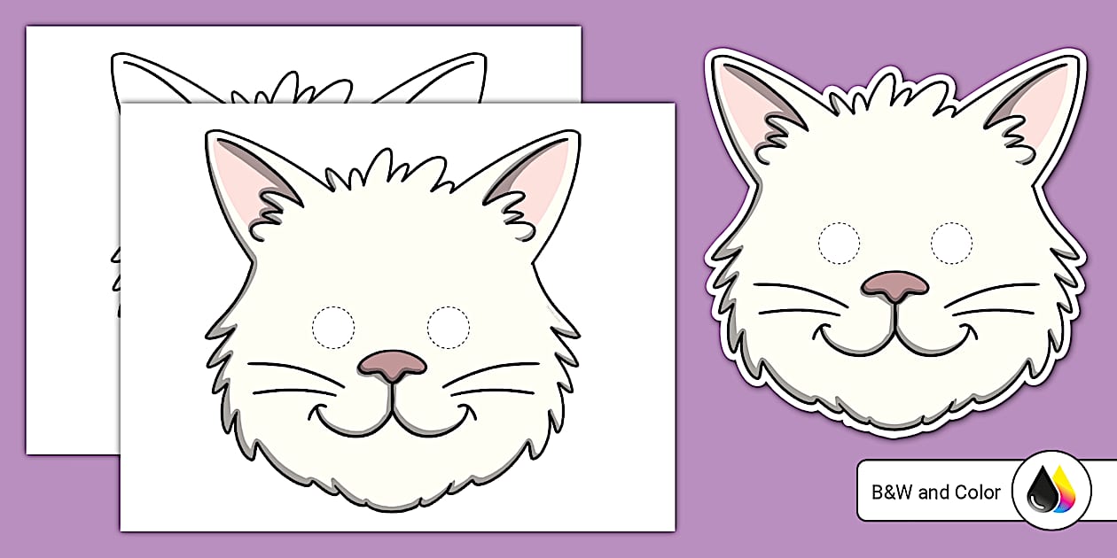 Cat Mask Printable for Dramatic Play Activities | Twinkl USA