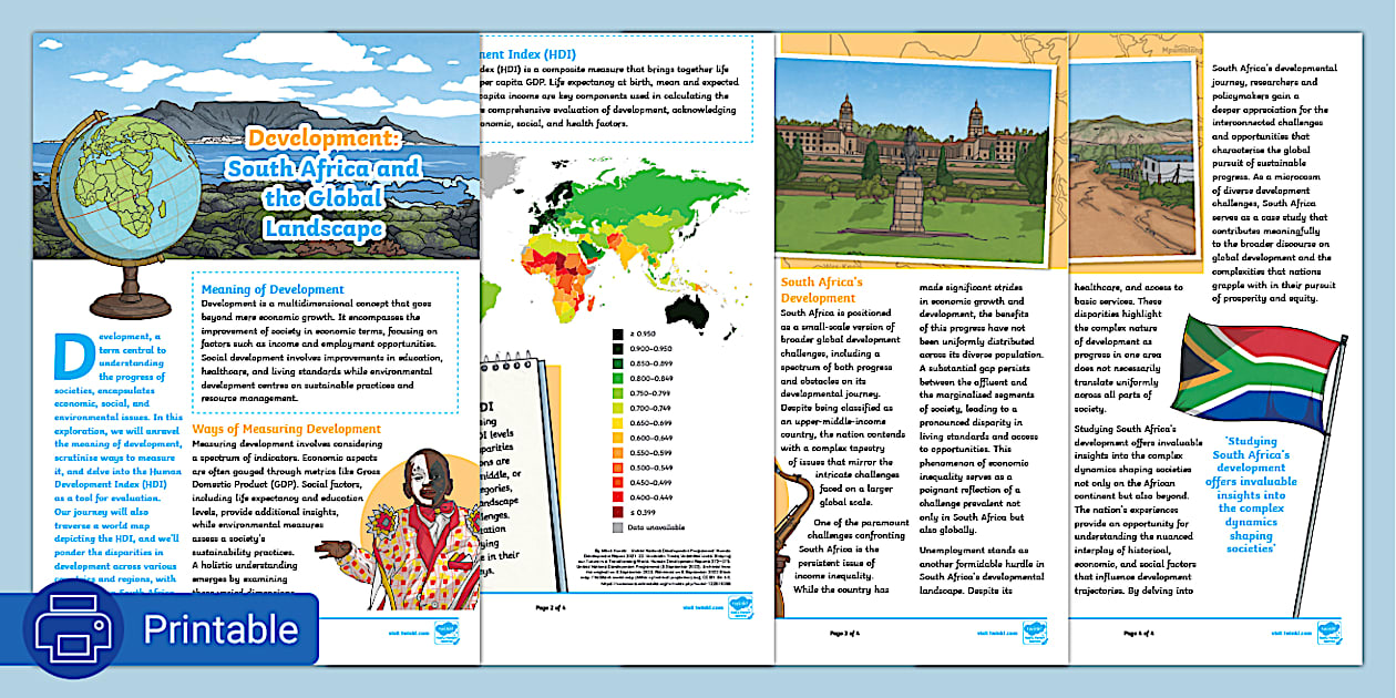 Development: South Africa and the Global Landscape - Twinkl