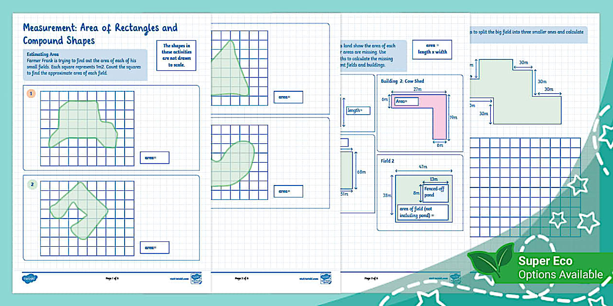 Measurement: Area of Rectangles and Compound Shapes - Twinkl