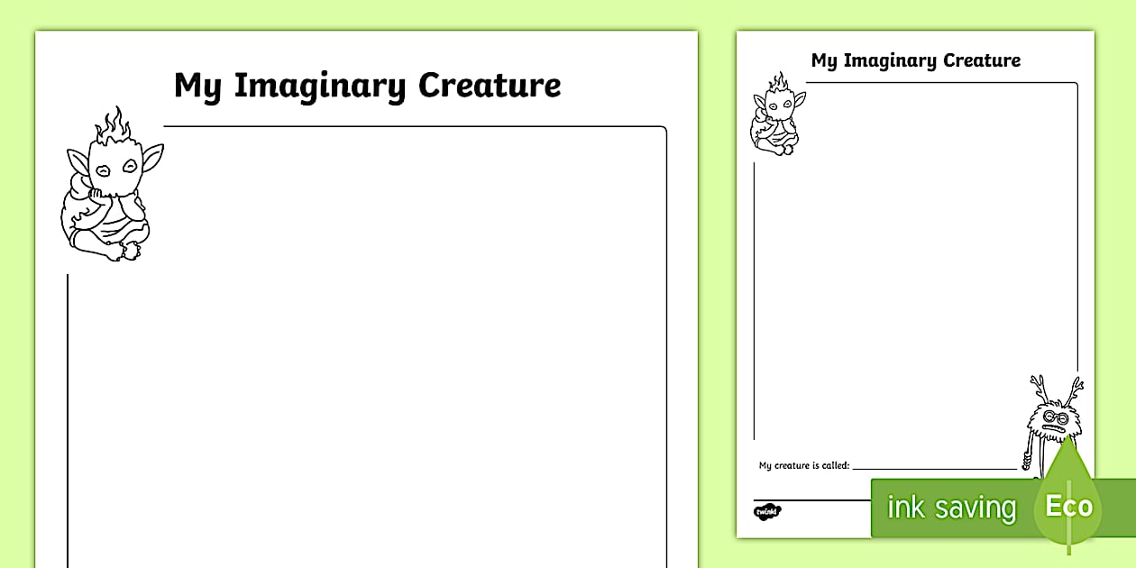 My Imaginary Creature Worksheet / Worksheet - Twinkl