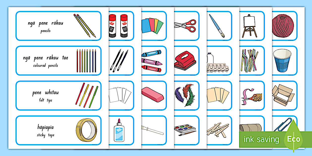 Editable Creative Area Resource Labels English/Te Reo Māori