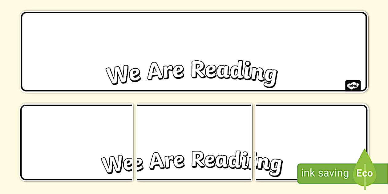 We Are Reading Collaborative Drawing Display Banner - Twinkl