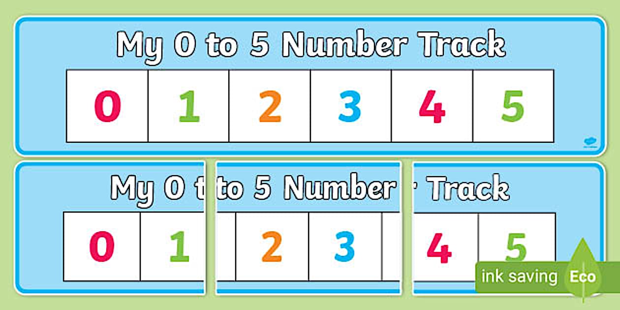 👉 0-5 Number Track Display Banner (teacher made) - Twinkl