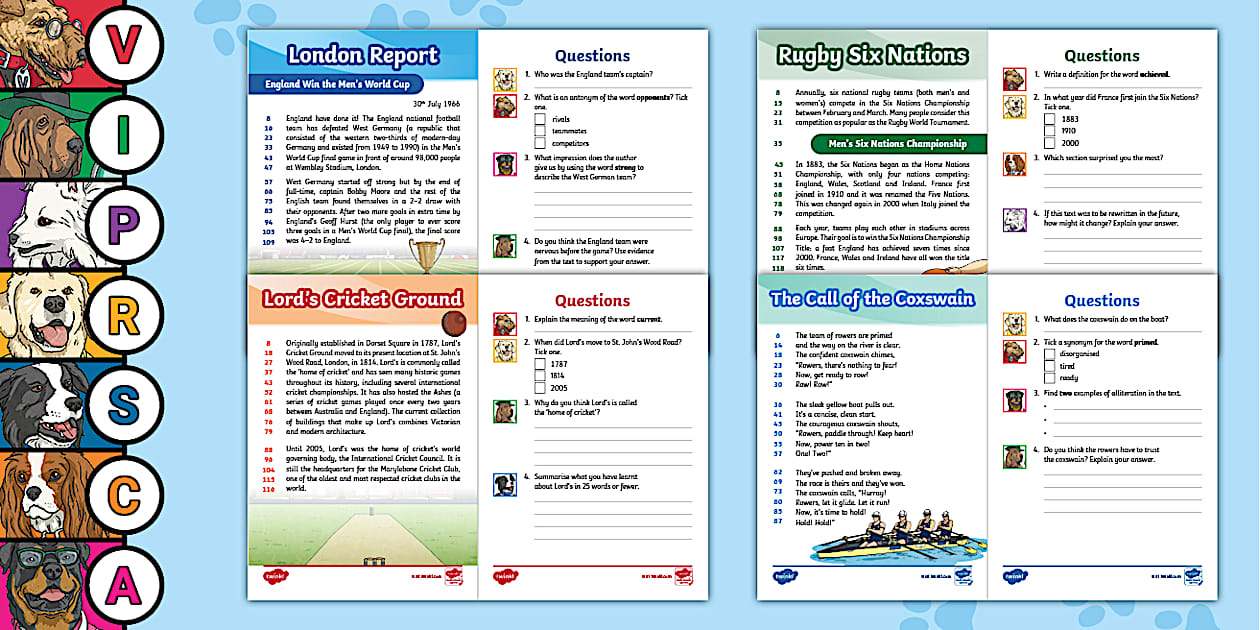UKS2 60-Second Reads: Sports Activity Pack (teacher made)
