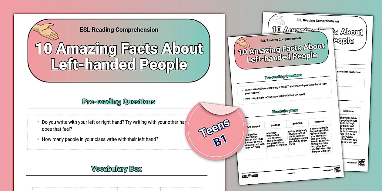 10 Amazing Facts About Left-Handed People [Teens, B1]