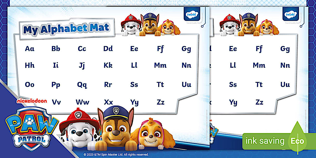 FREE! - PAW Patrol: My Alphabet Mat (teacher made) - Twinkl