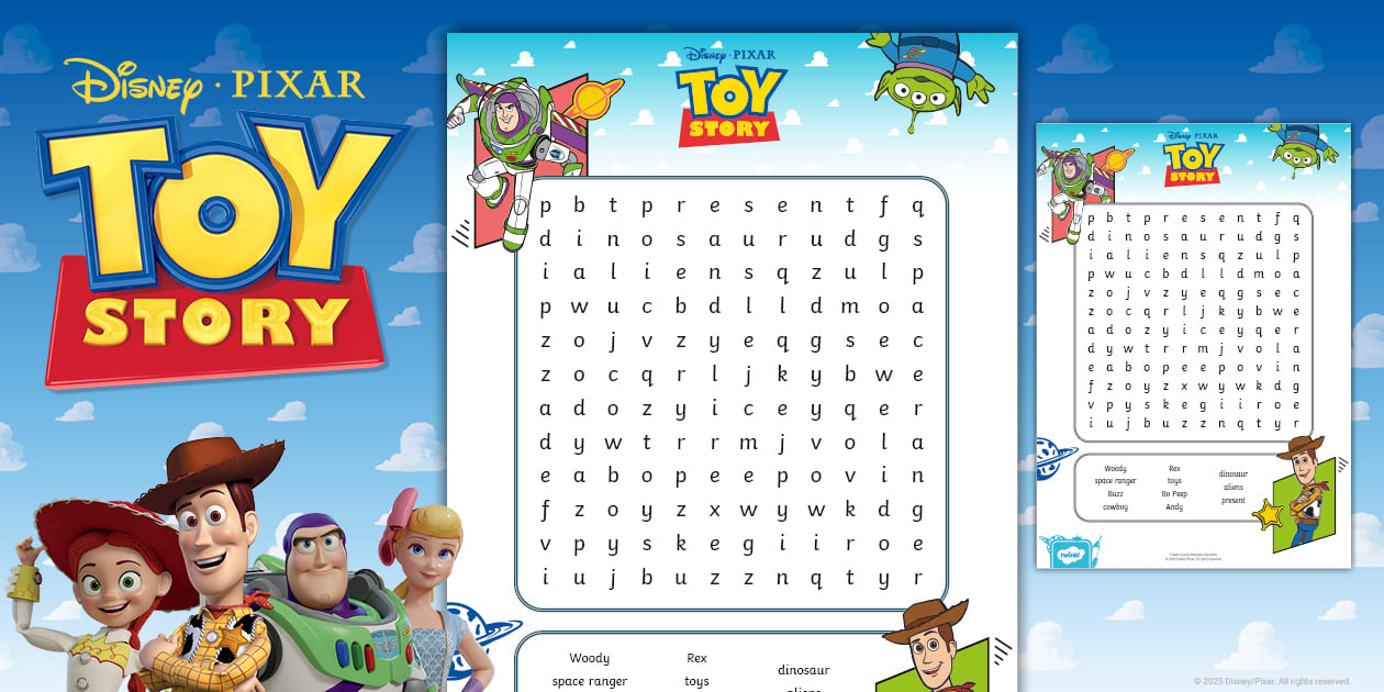 Toy Story Word Search - KS1 | Disney | Teacher-Made