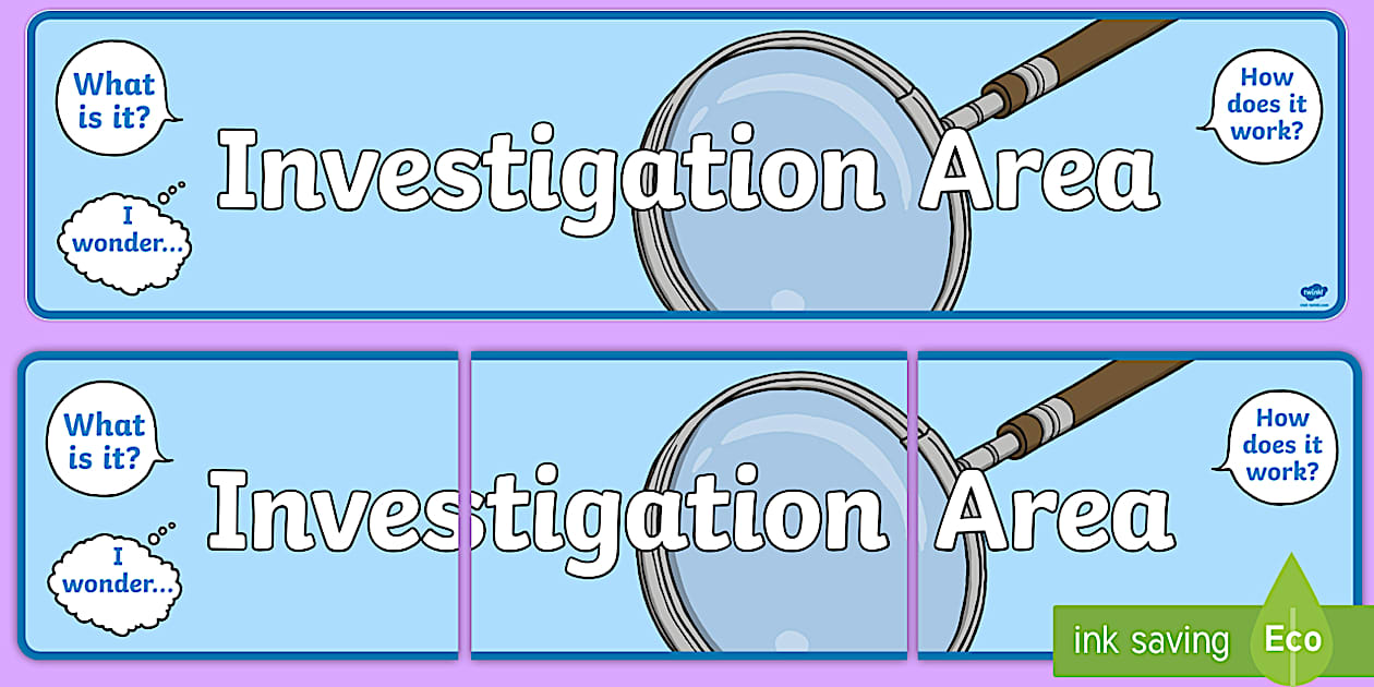 Editable Investigation Area Display Banner (teacher made)