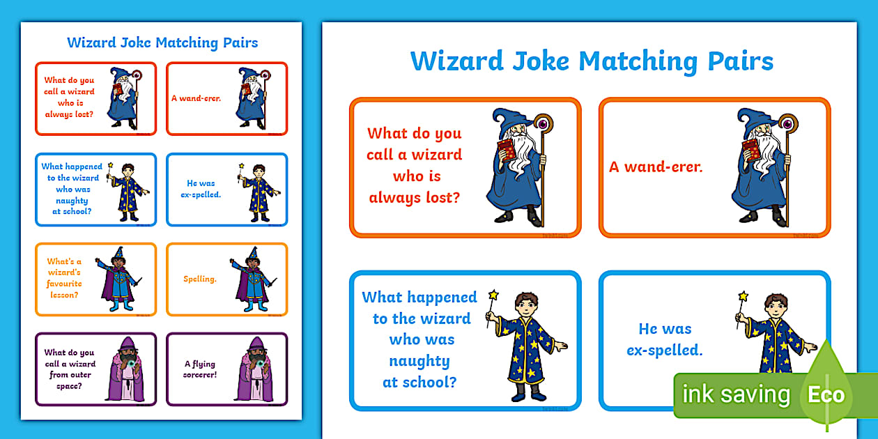 Wizard Joke Matching Pairs (Teacher-Made) - Twinkl