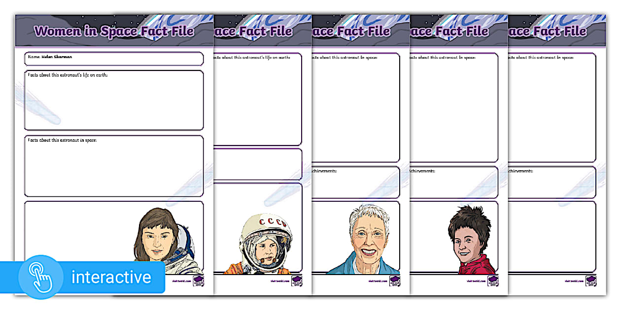 Famous Women in Space Fact File Activity | CfE Resources