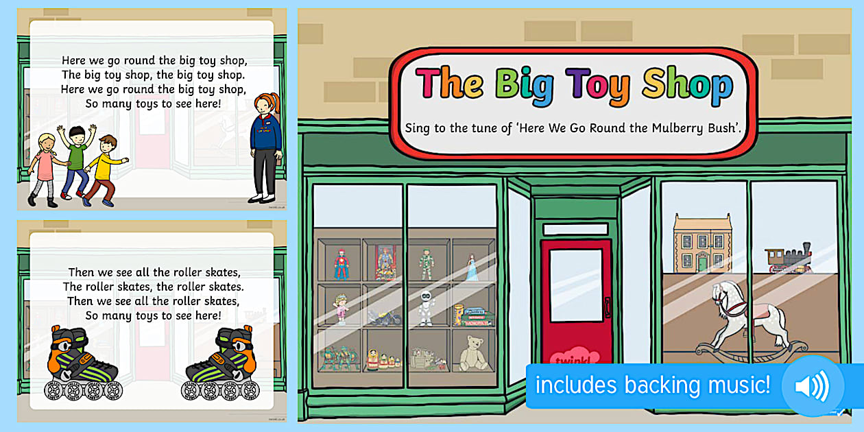 The Big Toy Shop Song PowerPoint (teacher made) - Twinkl