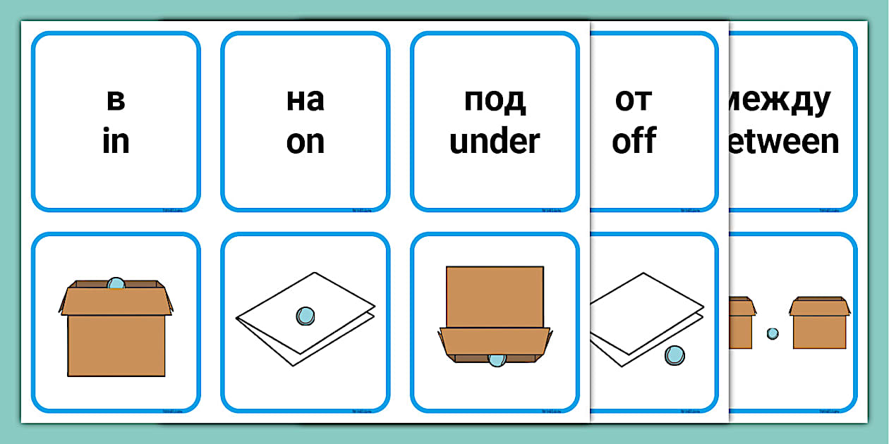 Positional Language Matching Cards Russian Translation