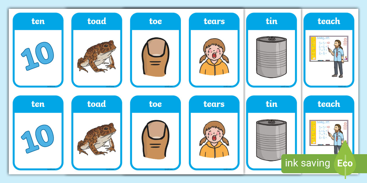 Initial t Sound Playing Cards (Teacher-Made) - Twinkl
