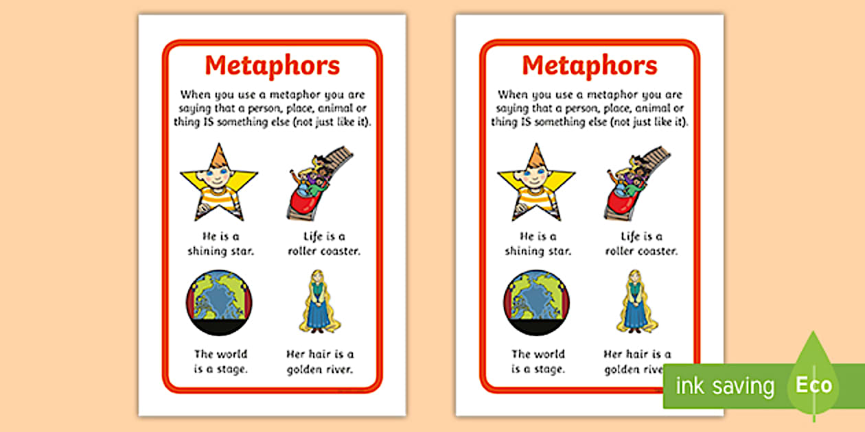 Metaphors Poster (teacher made) - Twinkl