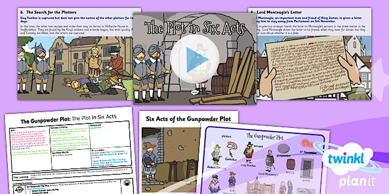 History: The Gunpowder Plot: The Plot in Six Acts KS1 Lesson Pack 5