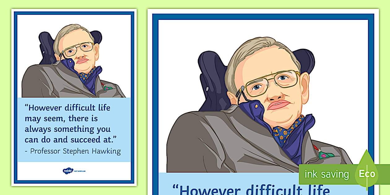 International Disability Day: Professor Stephen Hawking Display Poster