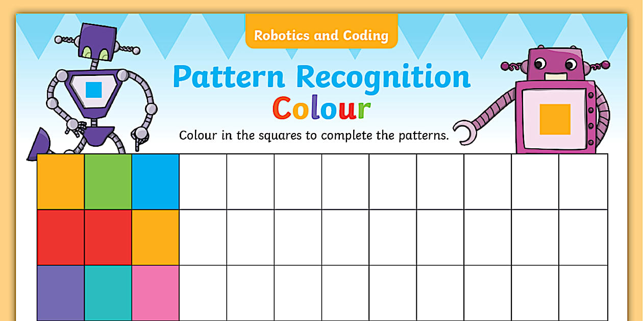 Grade 1 Coding Pattern Recognition - Colour - Twinkl